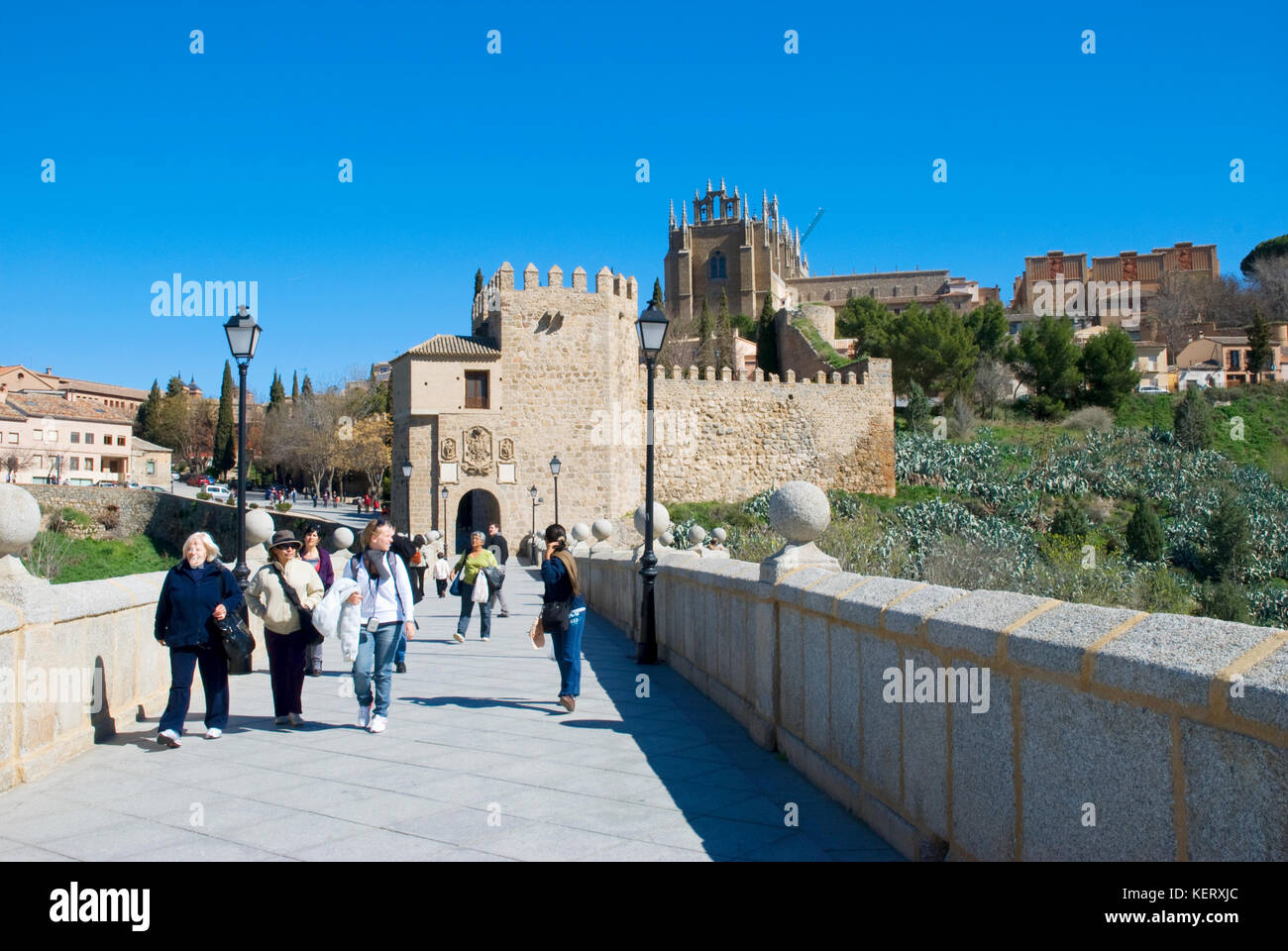 San Martin bridge. Toledo, Spain Stock Photo - Alamy