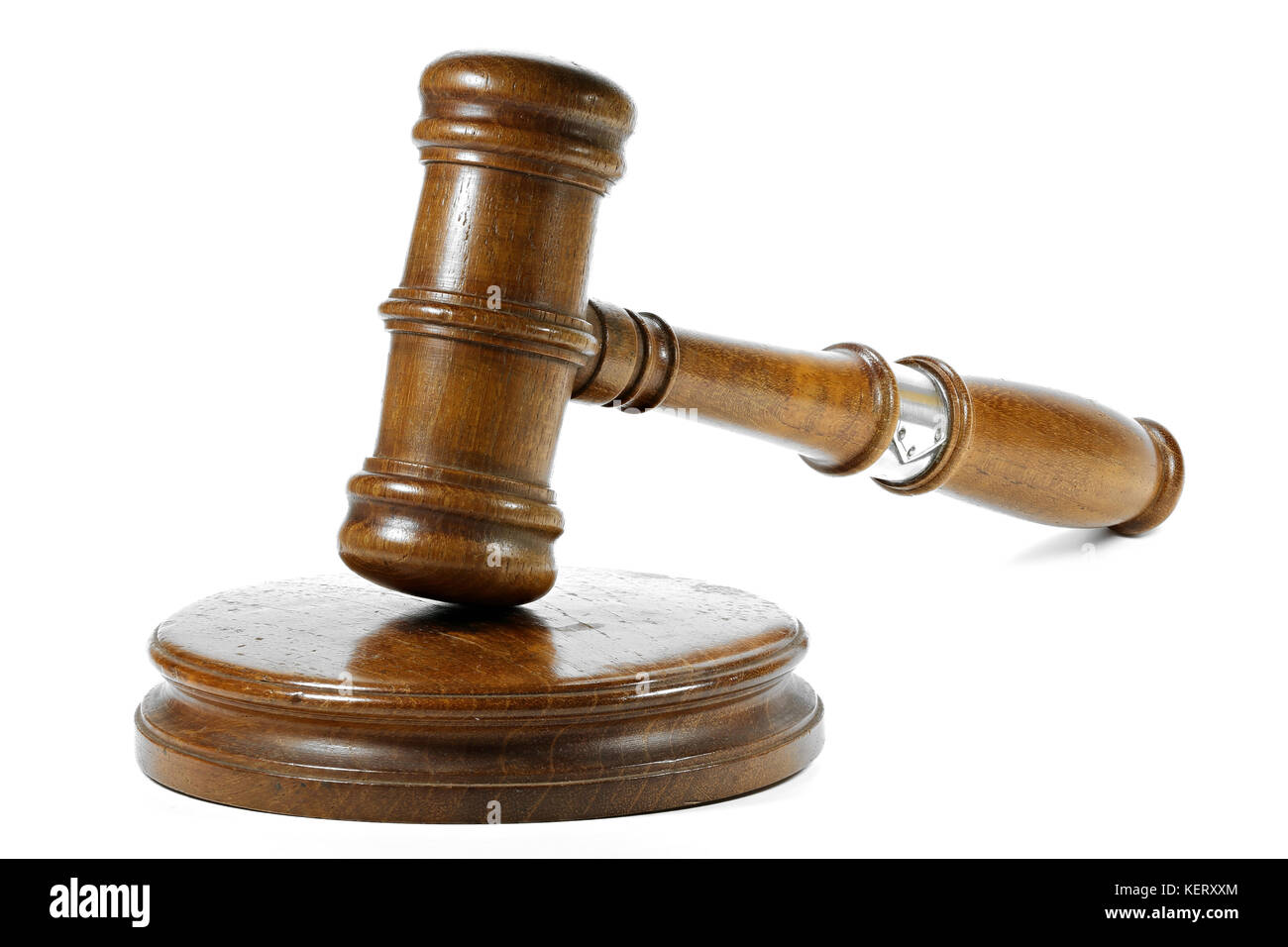 wooden gavel isolated on white background Stock Photo - Alamy