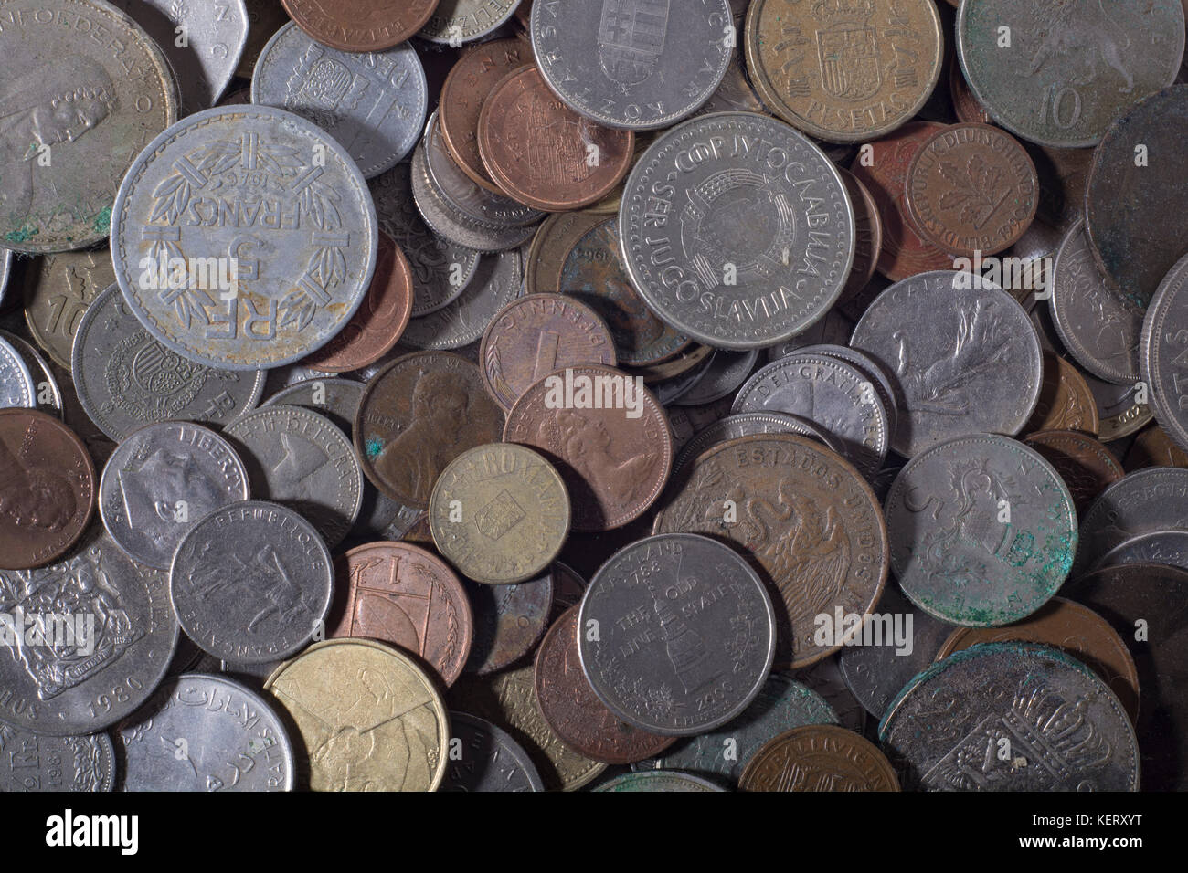 Collection of coins Stock Photo - Alamy