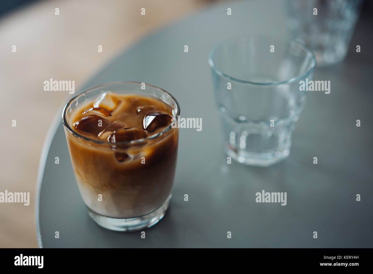 Glass Of Cold Coffee Stock Photo - Alamy