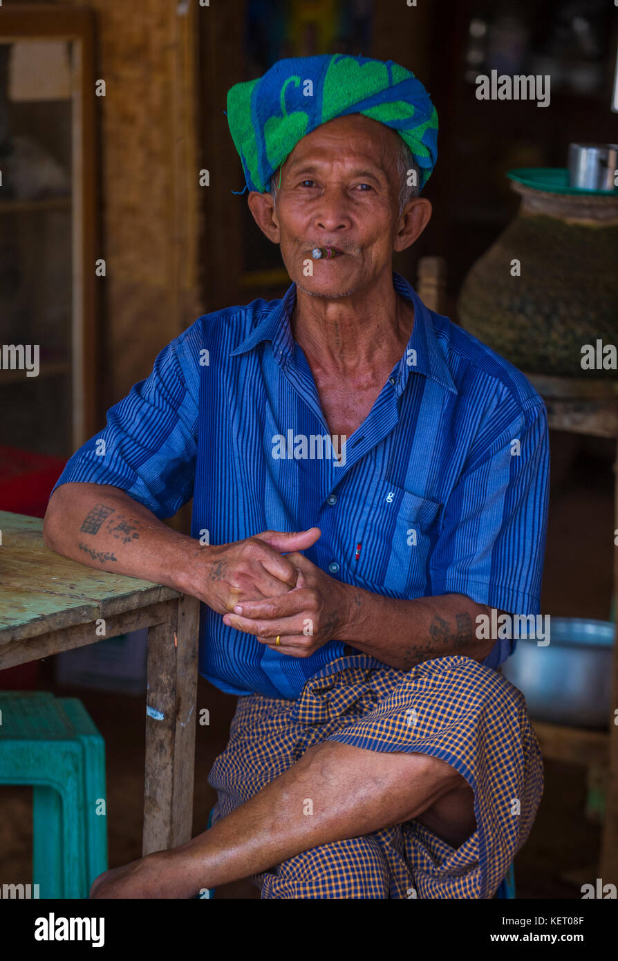 Portrait of Pao tribe man in Shan state Myanmar Stock Photo - Alamy