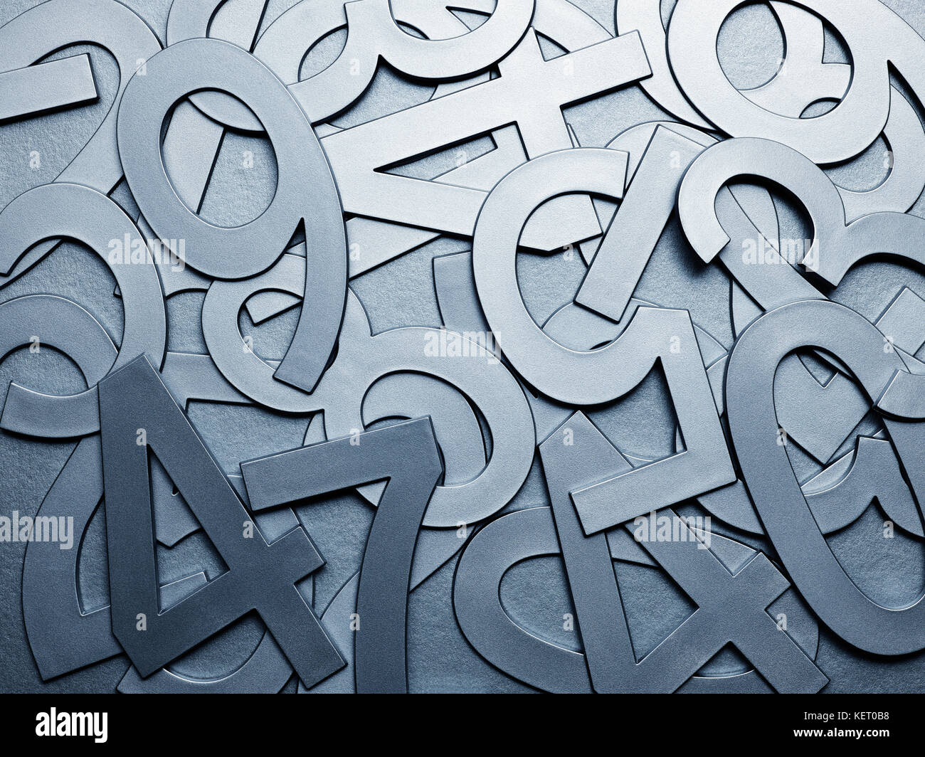 Random arrangement of cool silver metal texture random numbers abstract ...