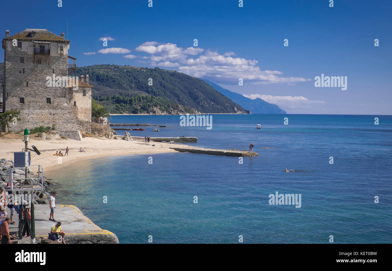 boat trip to athos,greece Stock Photo - Alamy