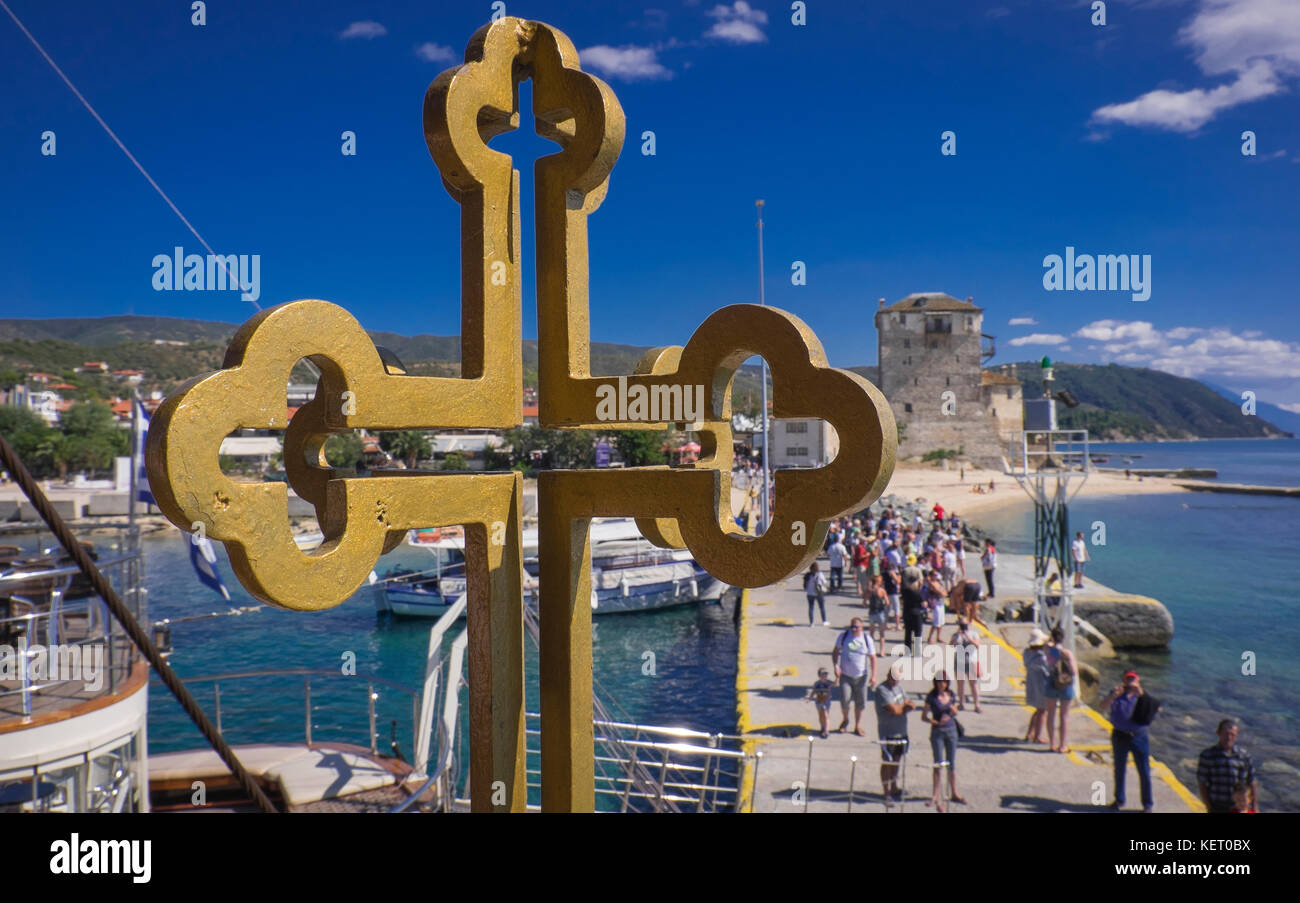 boat trip to athos,greece Stock Photo - Alamy