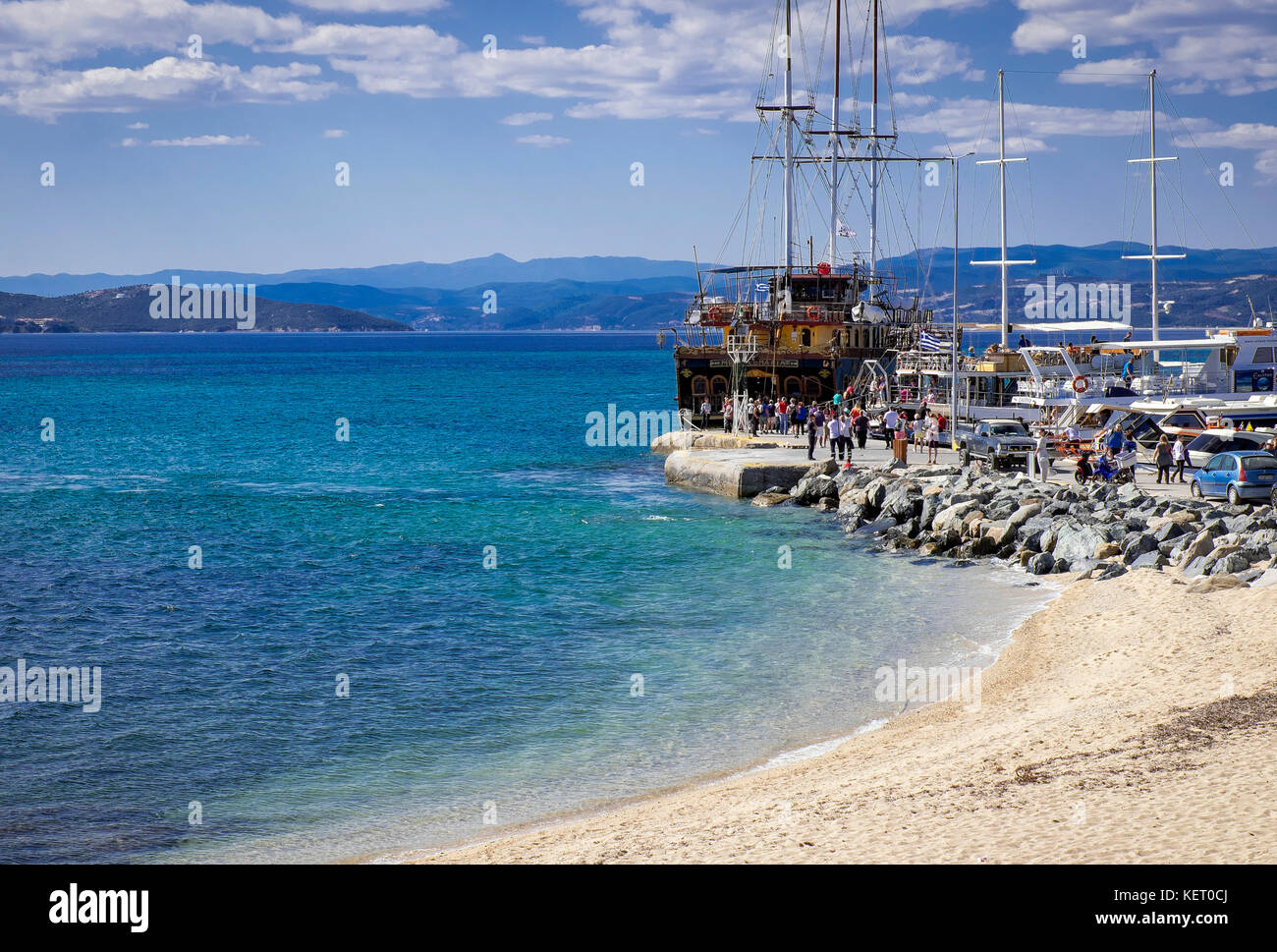 boat trip to athos,greece Stock Photo - Alamy