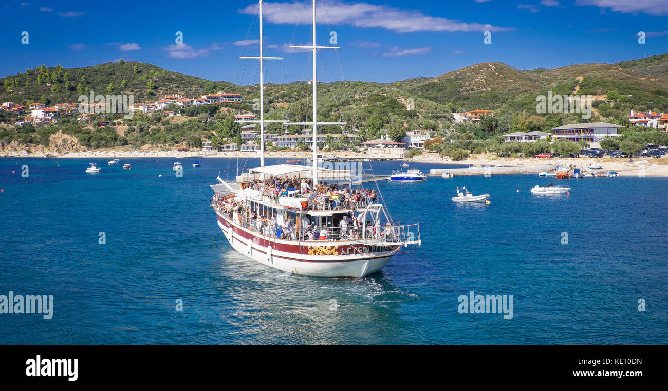 boat trip to athos,greece Stock Photo - Alamy