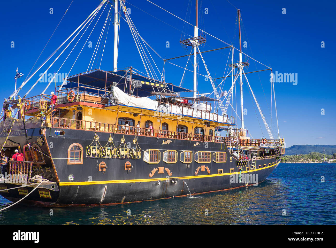 boat trip to athos,greece Stock Photo - Alamy