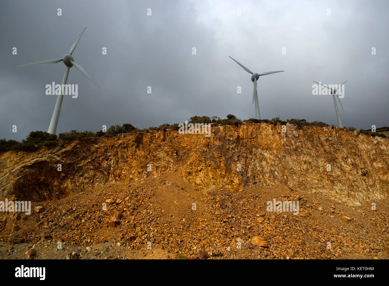Wind farm at Crete Stock Photo - Alamy