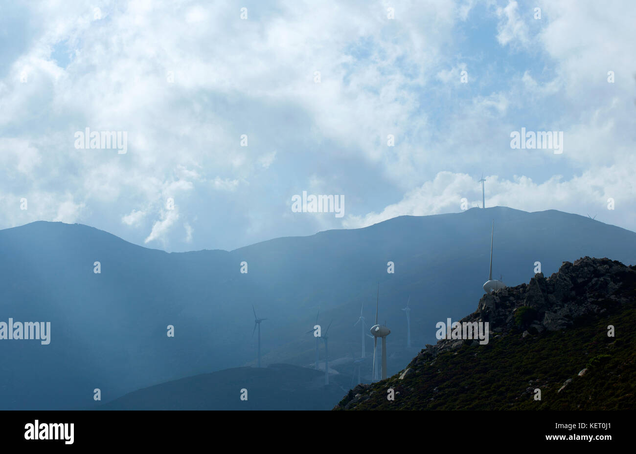 Wind farm at Crete Stock Photo - Alamy