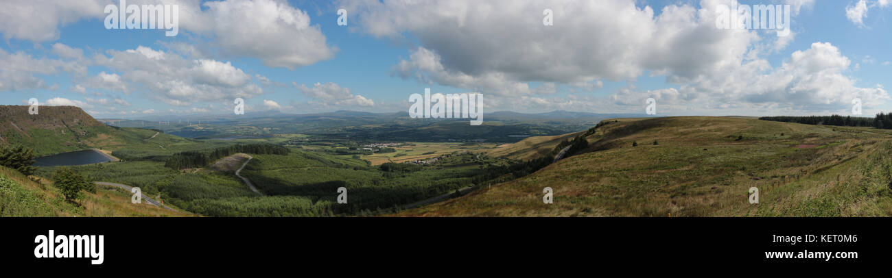 A Panoramic view from Rhigos Mountain over Penderyn & Hirwaun Stock ...
