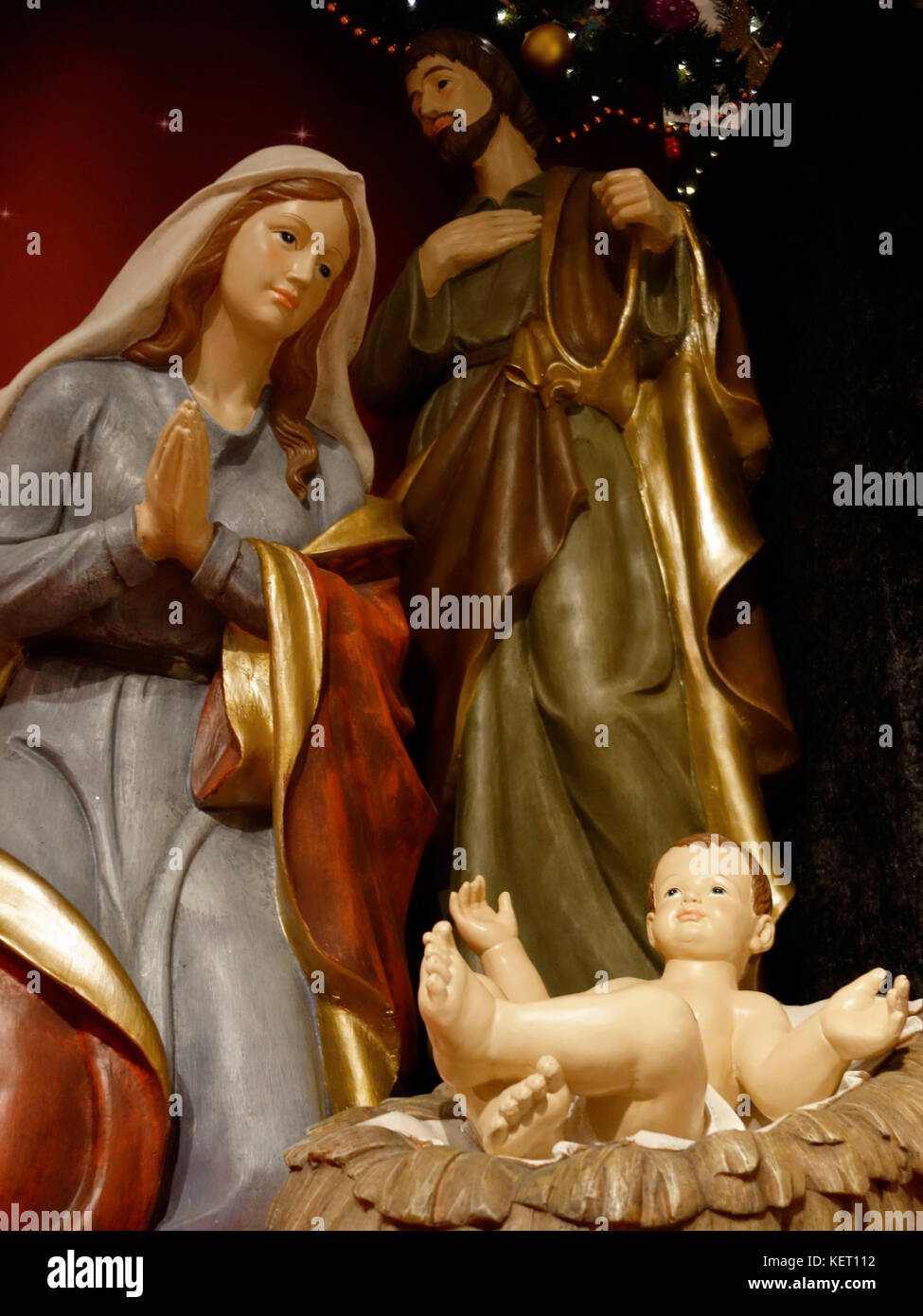 Mary Joseph And Baby Jesus Stock Photo Alamy