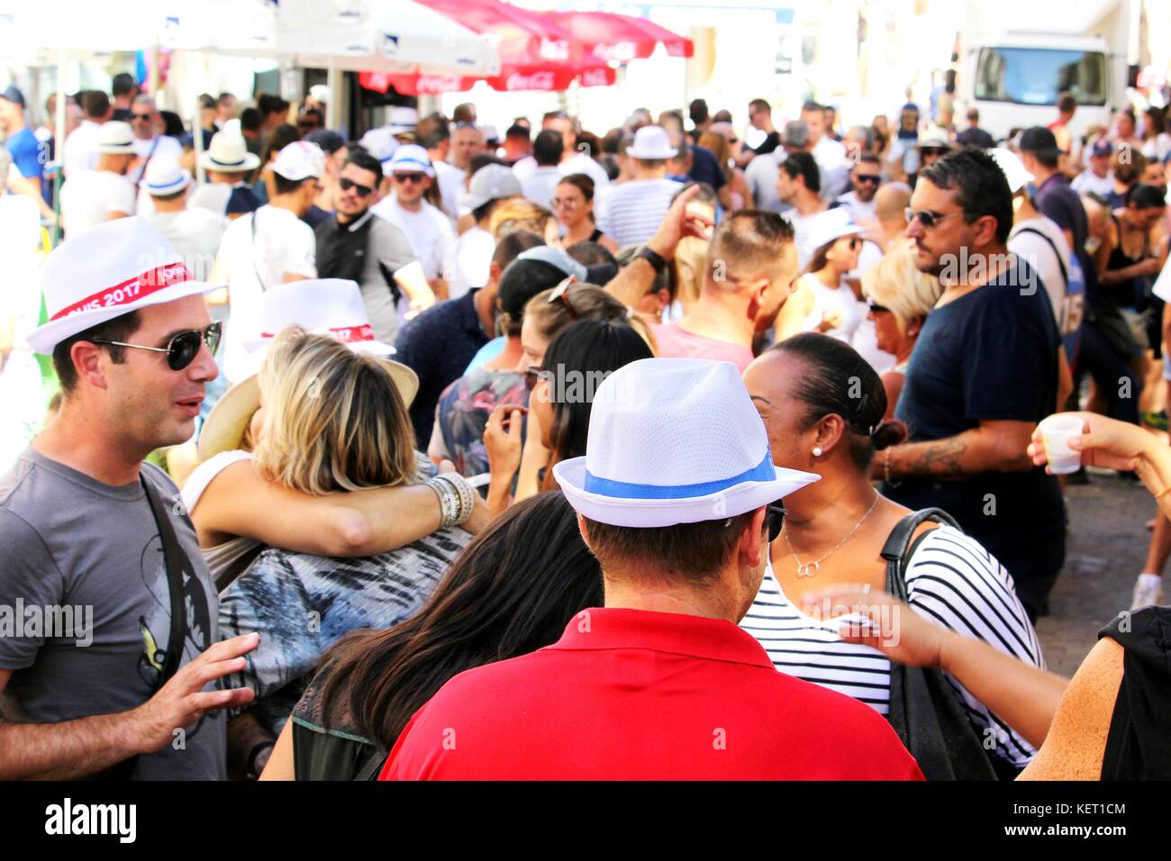 Young French people in high spirits celebrating the 2017 Festival of ...