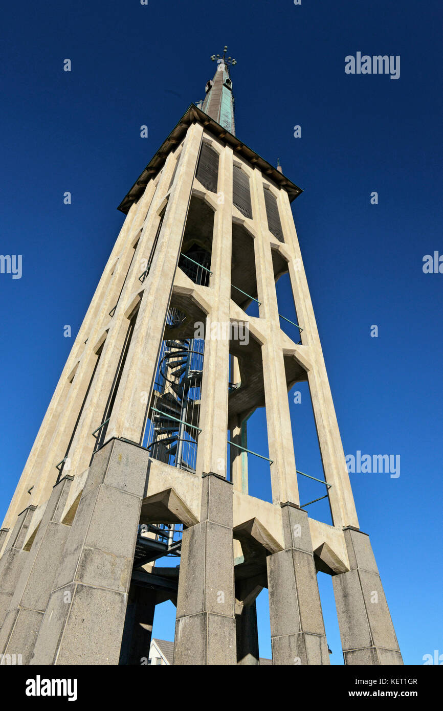 Bell tower of the cathedral church, Bodø, Nordland, Norway Stock Photo ...