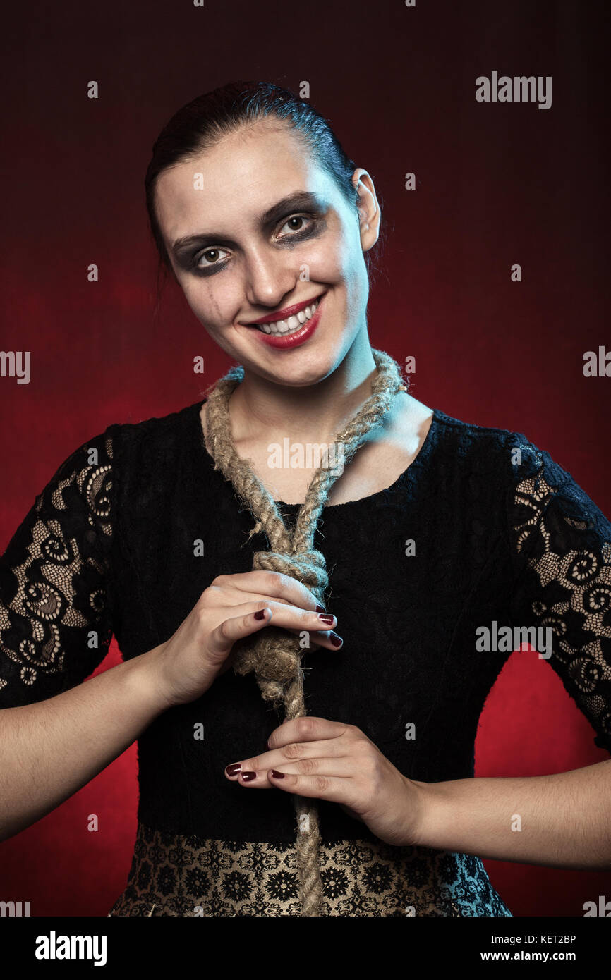 Girl Rope Neck High Resolution Stock Photography and Images - Alamy