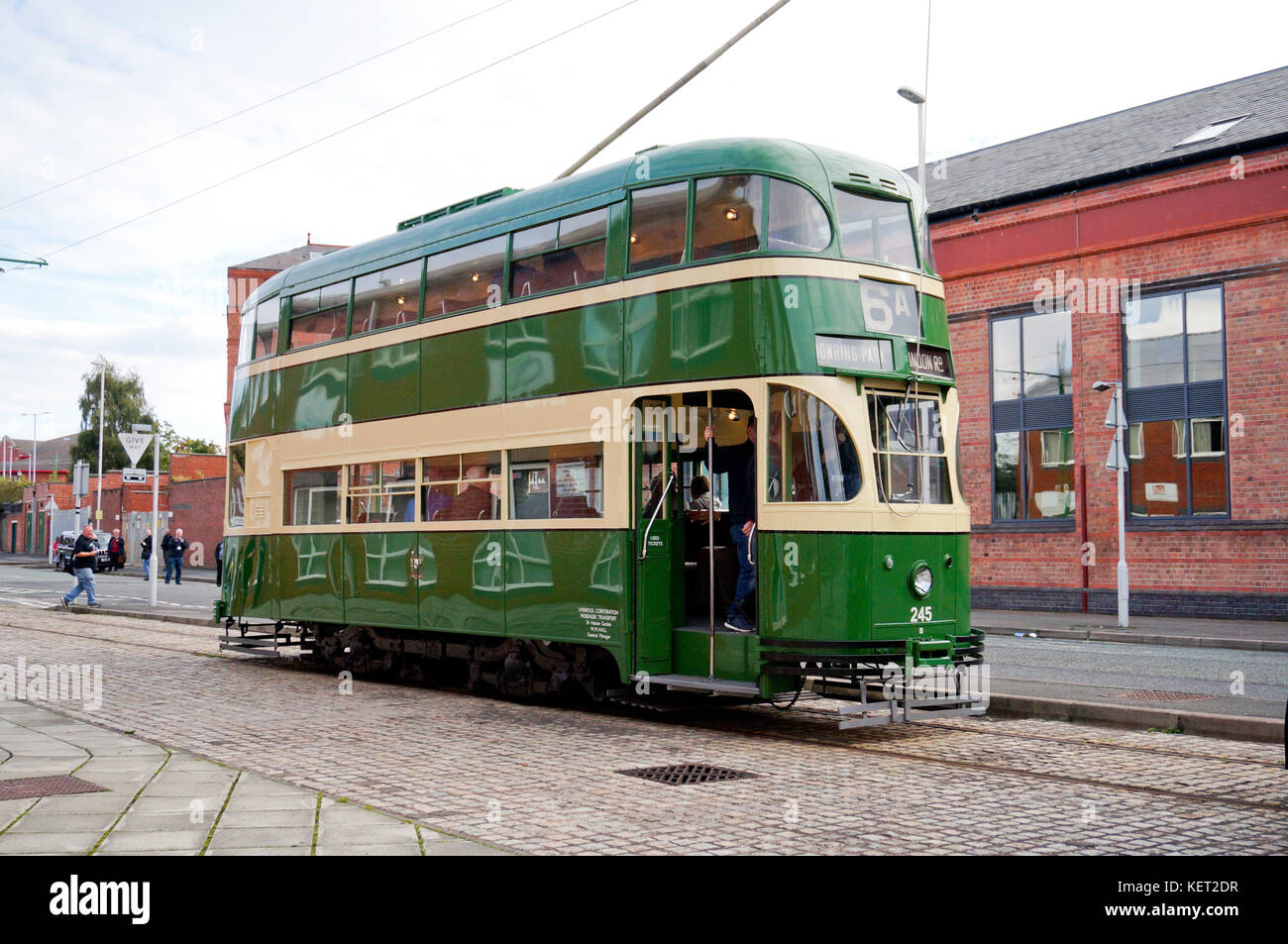 Liverpool Corporation Trams from the 1950's Stock Photo - Alamy