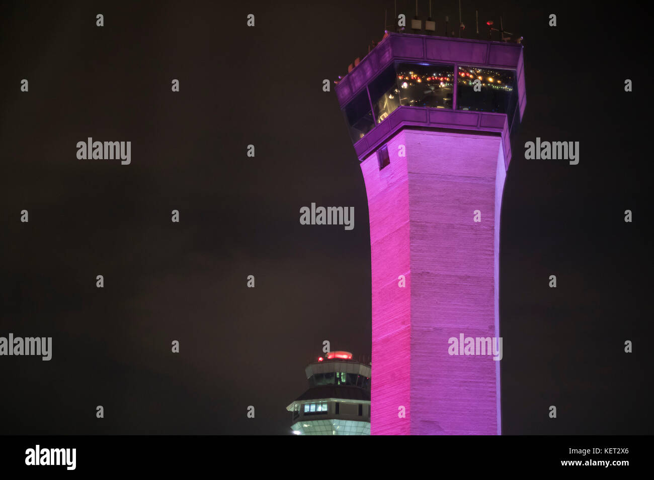 Chicago, Illinois - Two of O'Hare International Airport's control ...