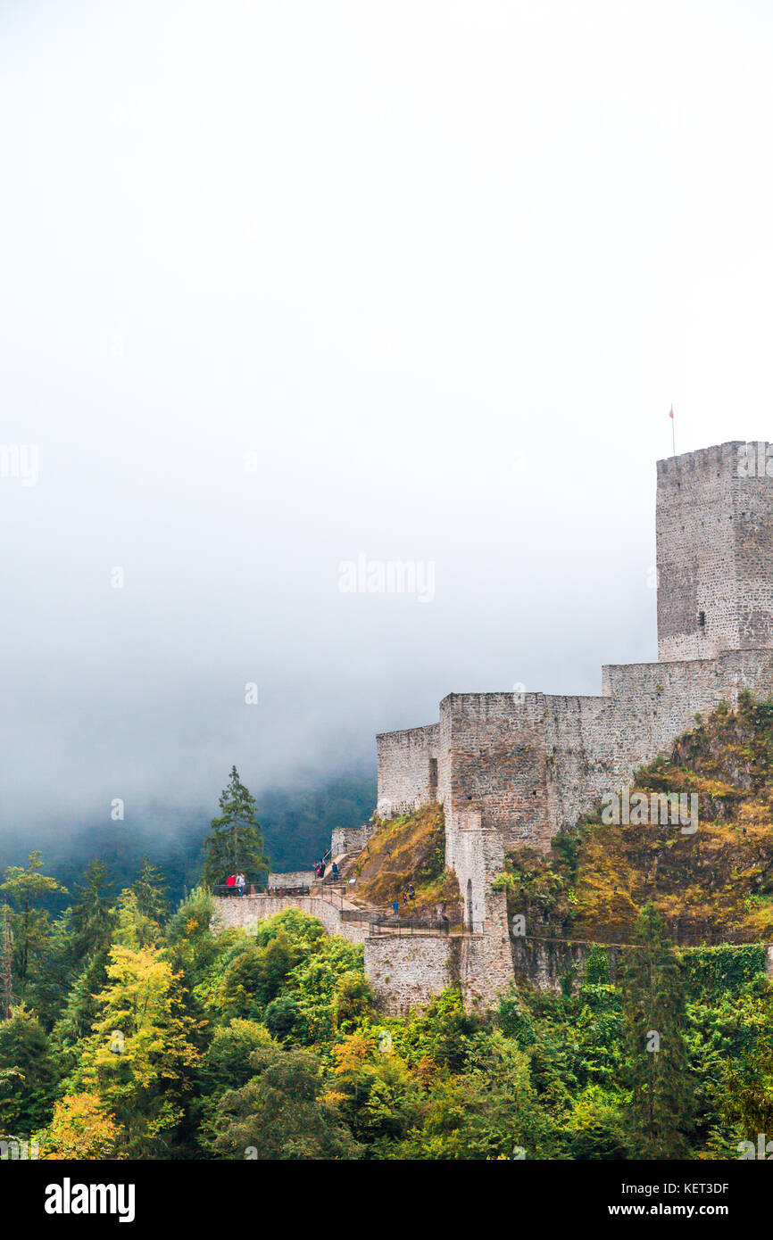 General view of Historical Zil Castle on the top of a hill with big ...