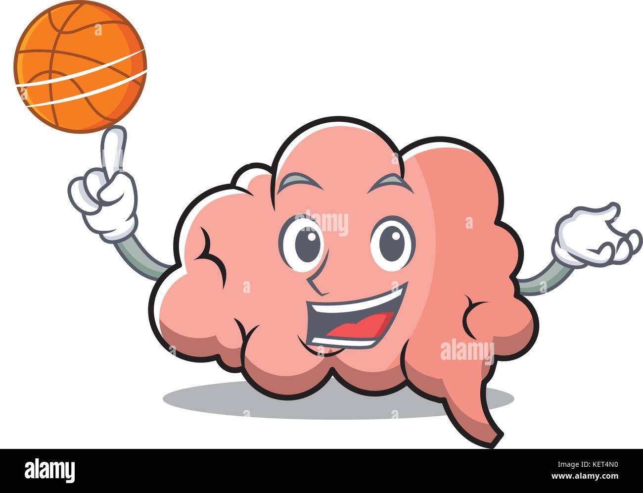 With basketball brain character cartoon mascot Stock Vector Image & Art ...