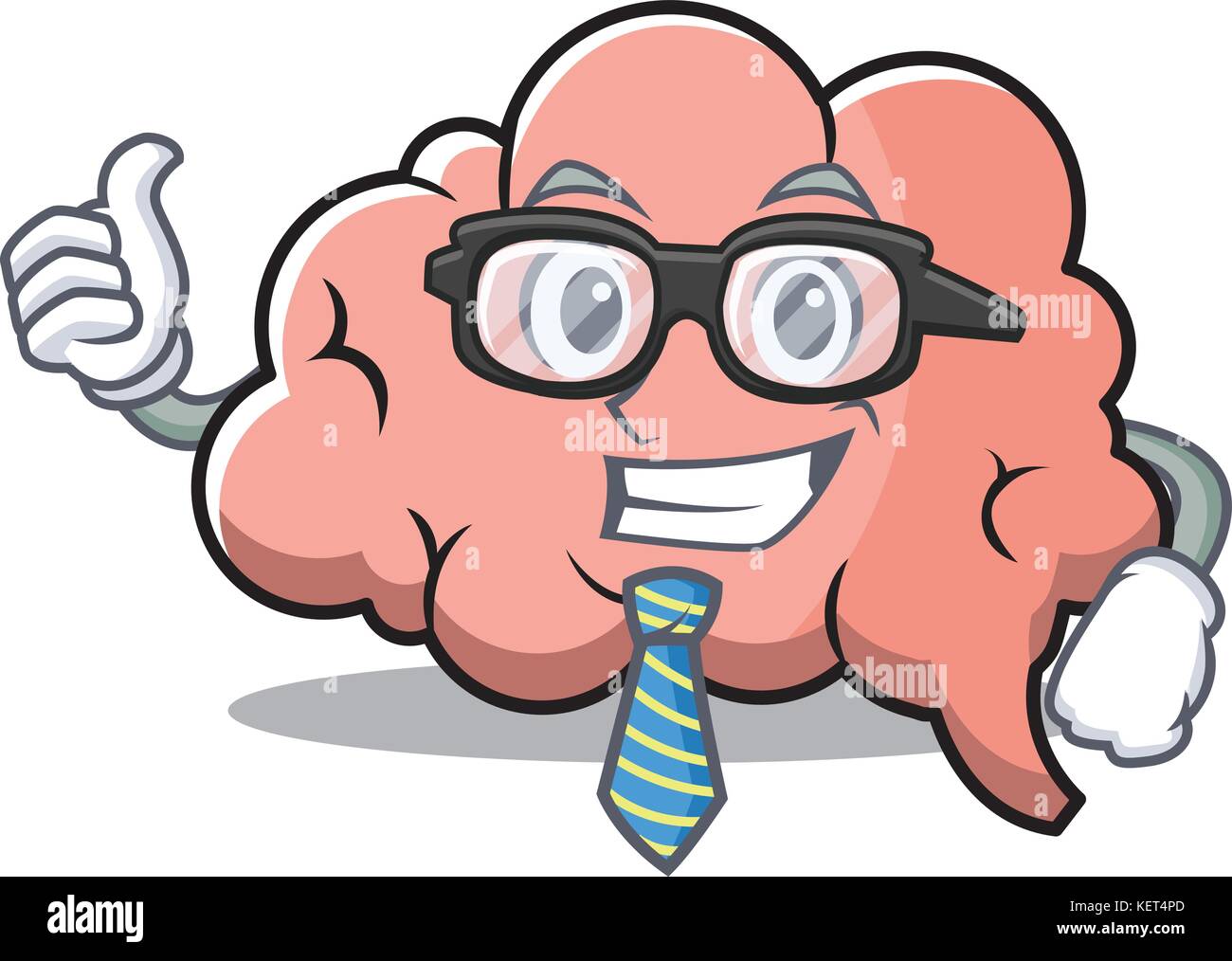 Businessman brain character cartoon mascot Stock Vector Image & Art - Alamy