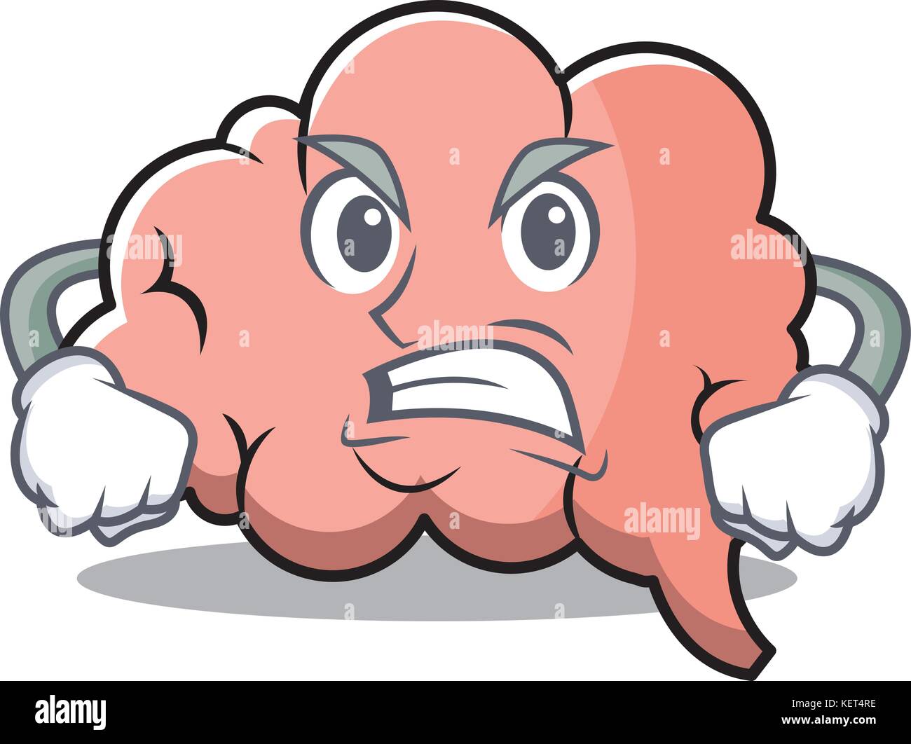 Angry brain character cartoon mascot Stock Vector Image & Art - Alamy
