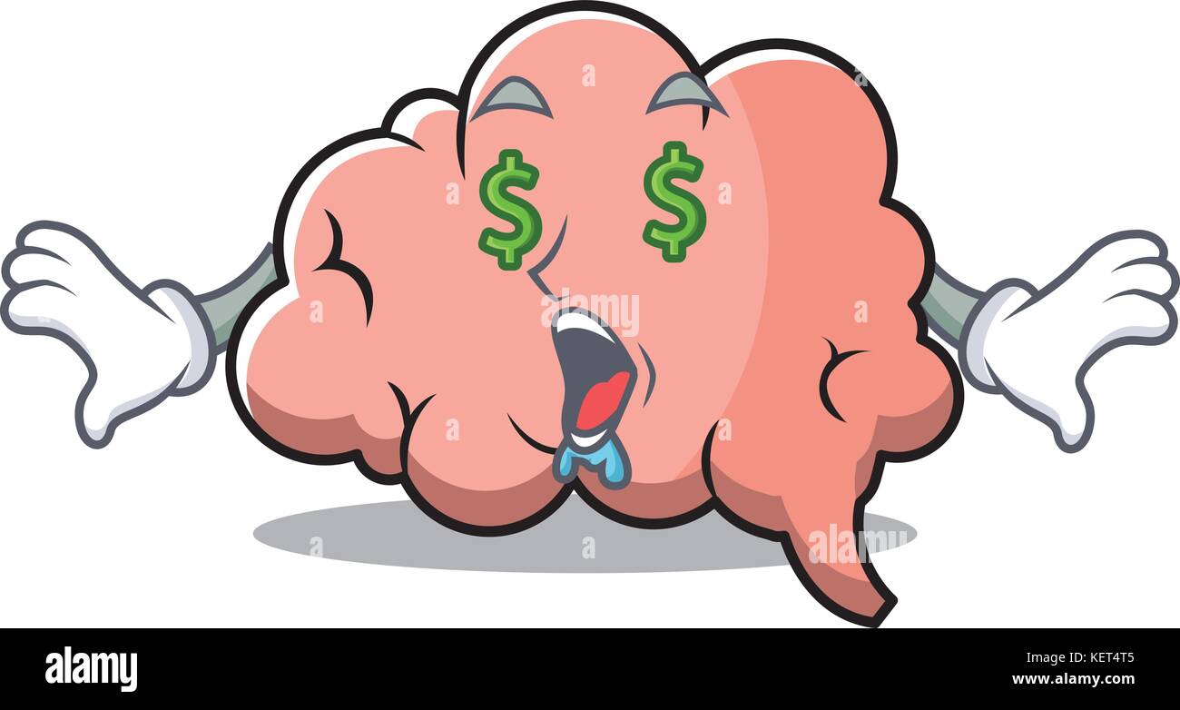 Money eye brain character cartoon mascot Stock Vector Image & Art - Alamy