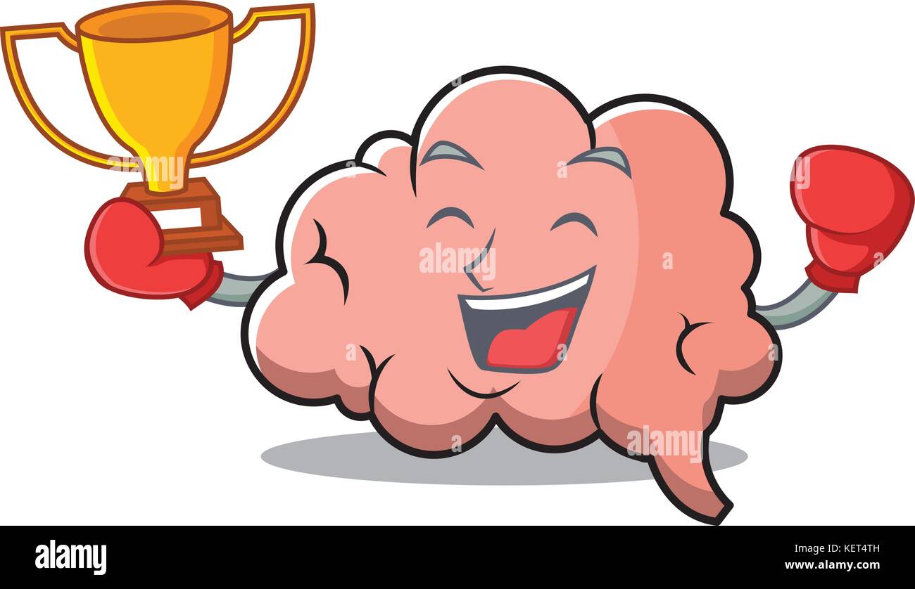 Boxing brain character cartoon mascot Stock Vector Image & Art - Alamy