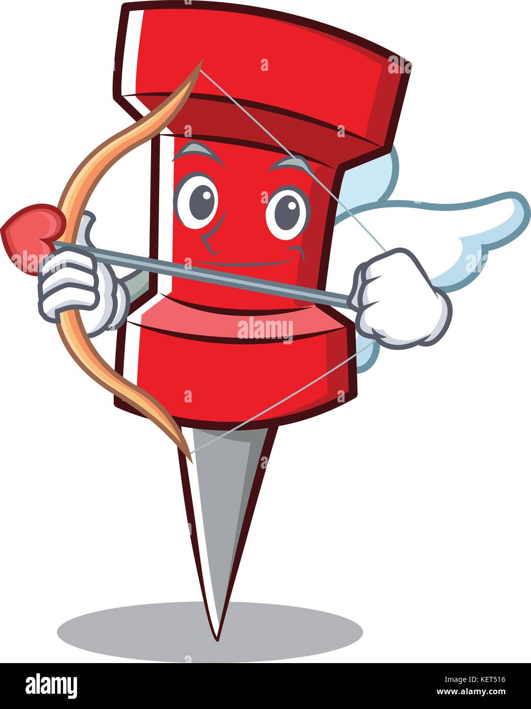 Cupid red pin character cartoon Stock Vector Image & Art - Alamy