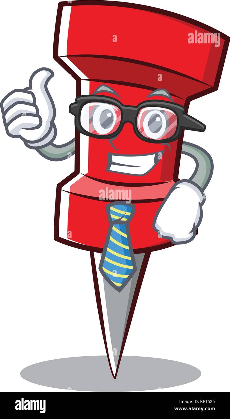 Businessman red pin character cartoon Stock Vector Image & Art - Alamy