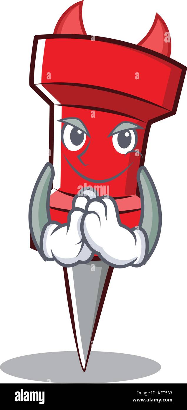 Devil red pin character cartoon Stock Vector Image & Art - Alamy