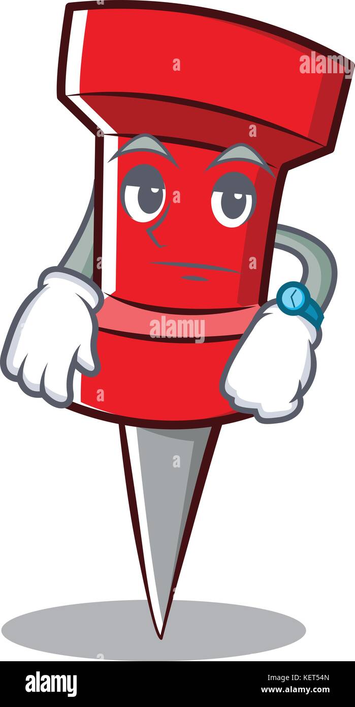 Waiting red pin character cartoon Stock Vector Image & Art - Alamy