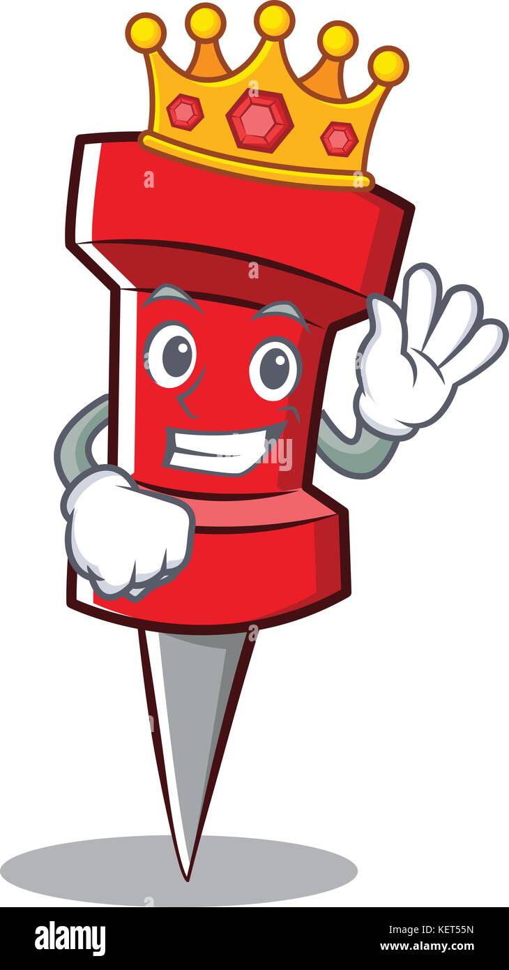 King red pin character cartoon Stock Vector Image & Art - Alamy