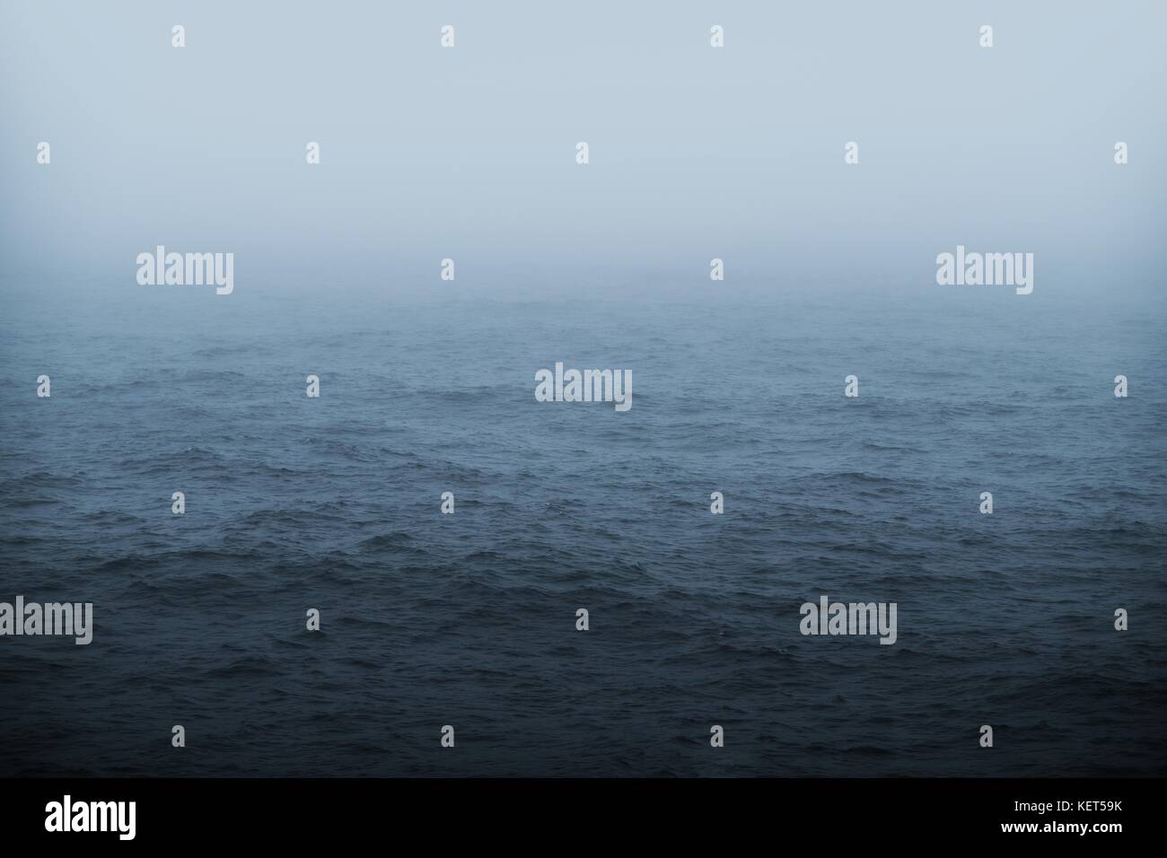Foggy Sea. Maritime Weather Theme. Ocean Covered by Dense Fog Stock ...