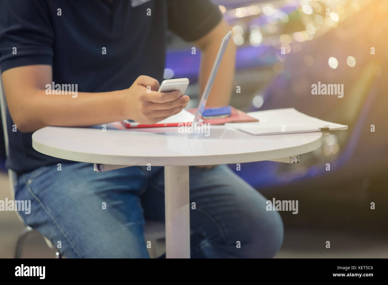 Asia Businessmen are using mobile and touch smart phone for ...