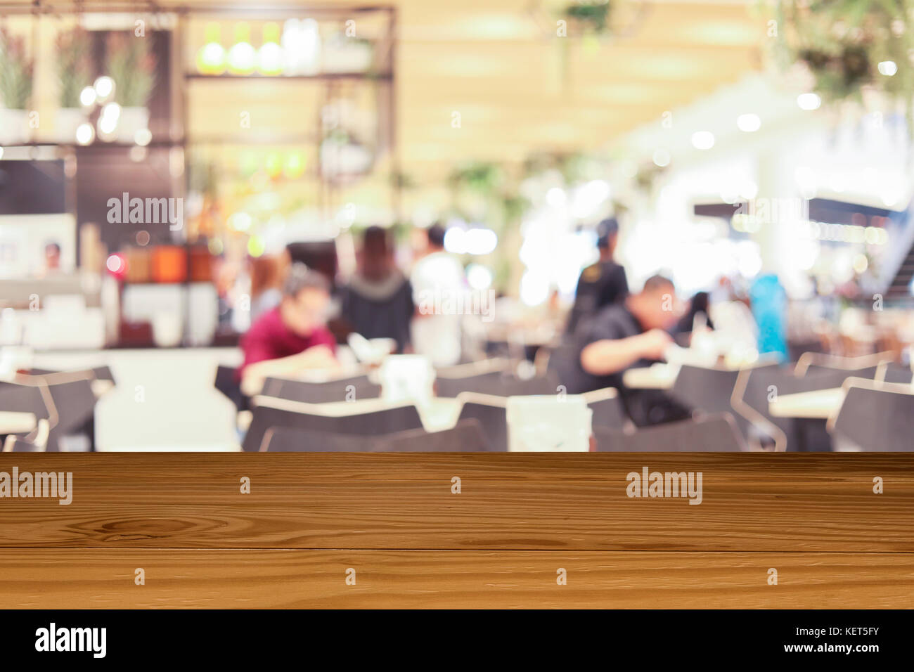 blurry food court at supermarket/mall for background with Perspective ...