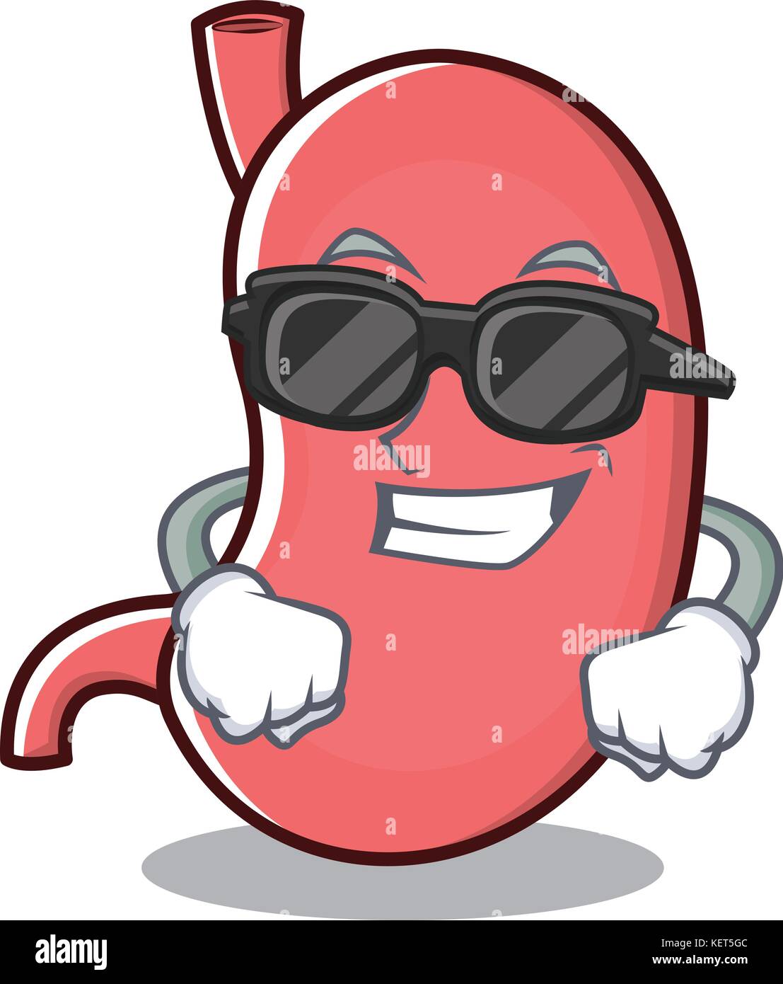 Super cool stomach character cartoon mascot Stock Vector Image & Art ...