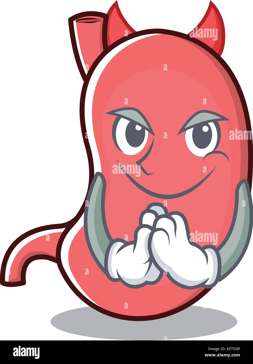 Devil stomach character cartoon mascot Stock Vector Image & Art - Alamy