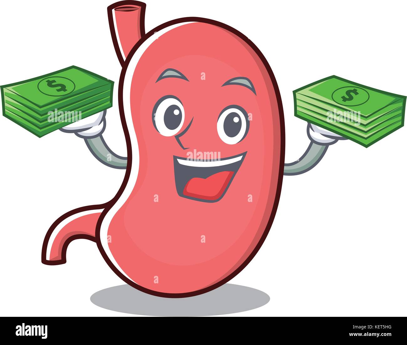 With money stomach character cartoon mascot Stock Vector Image & Art ...