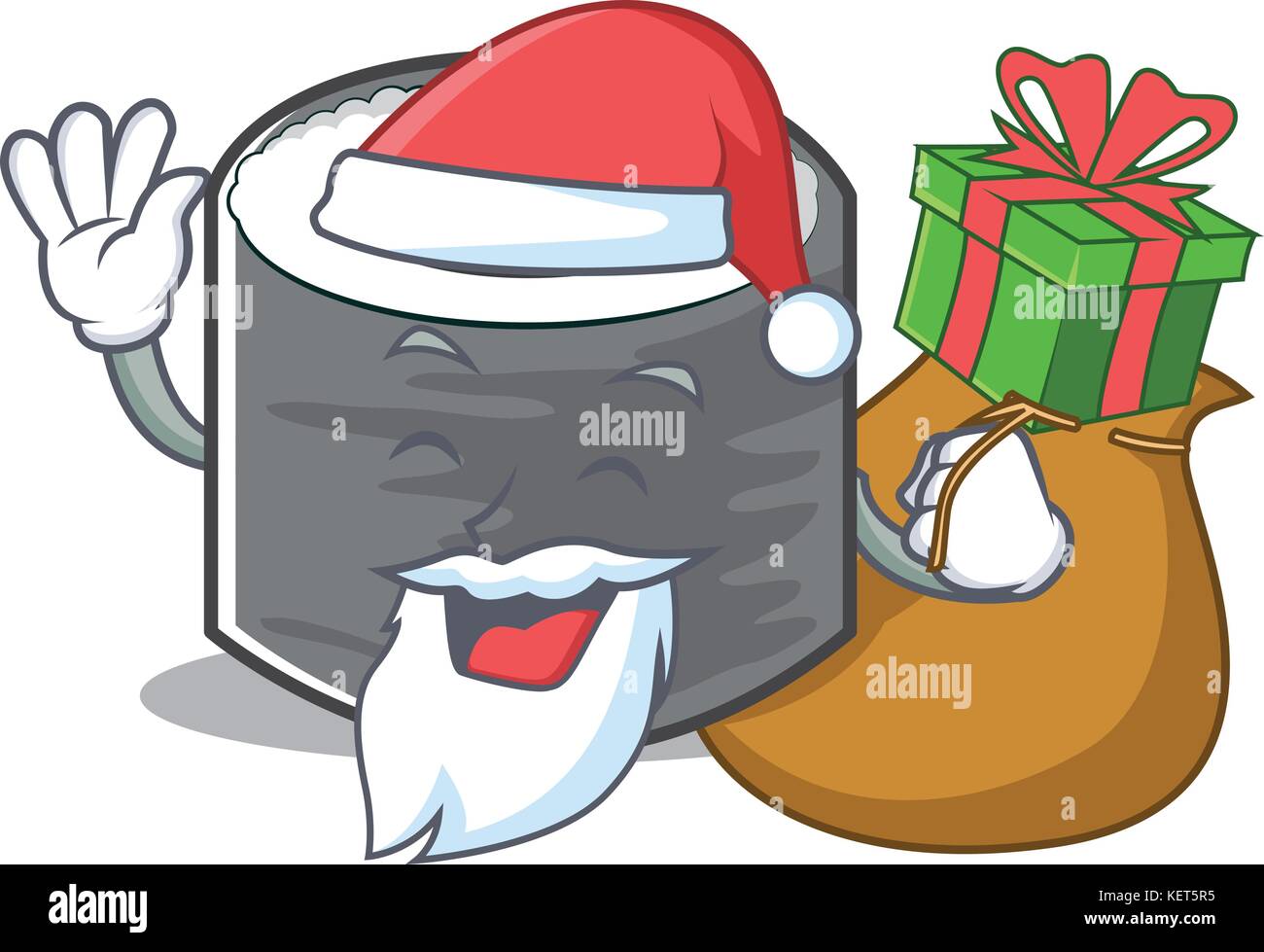Santa sushi cartoon character style Stock Vector Image & Art - Alamy