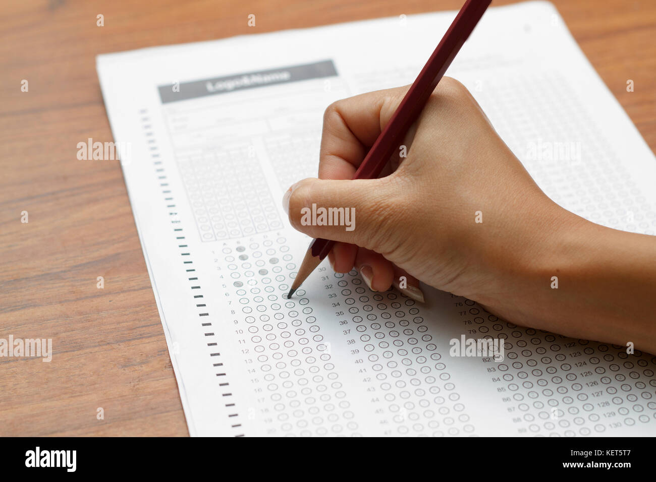 Bubble answer sheet for standardized test hi-res stock photography and ...