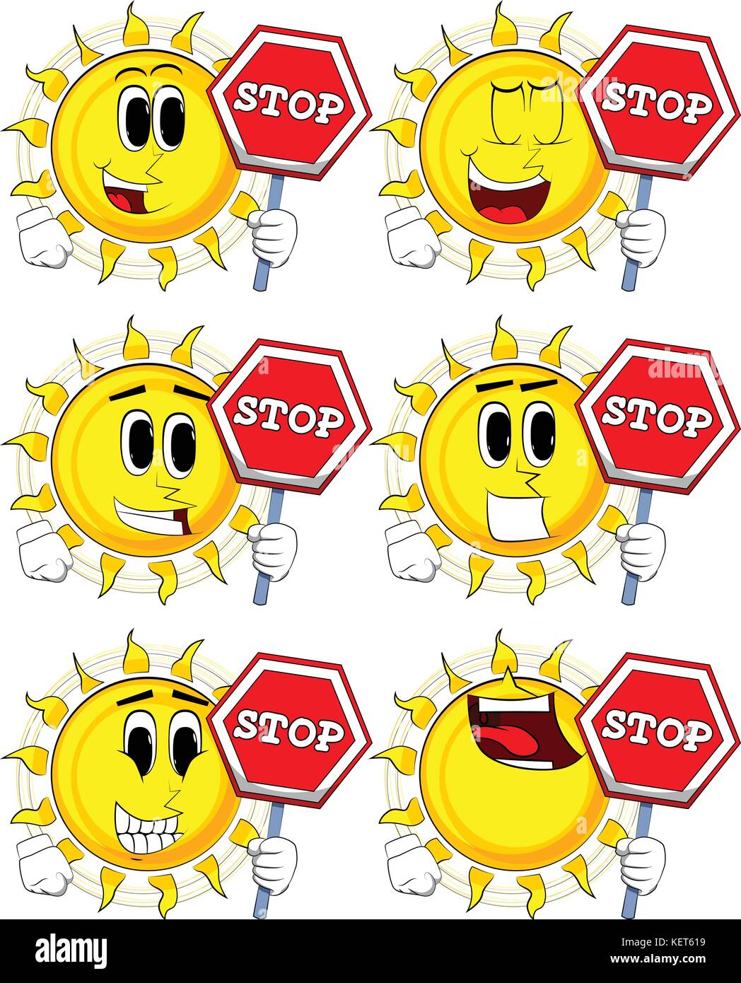 Stop look laugh Stock Vector Images - Alamy
