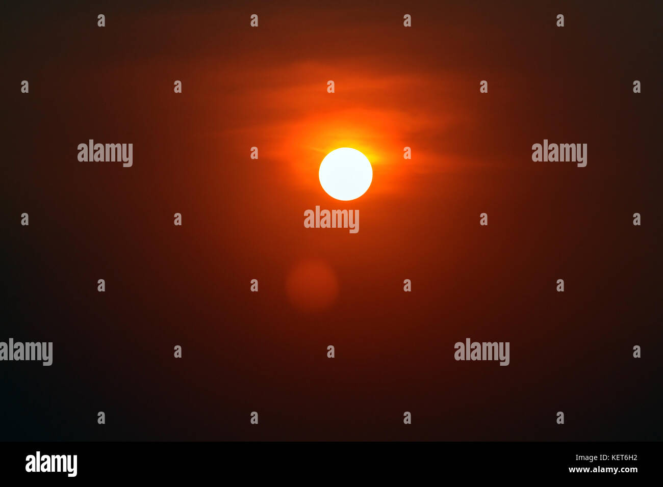 Close up the Sun on sky at sunset in evening Stock Photo - Alamy