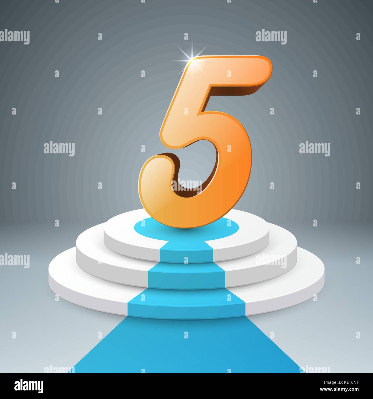 3D infographics business ladder. Five 3d icon Stock Vector Image & Art ...