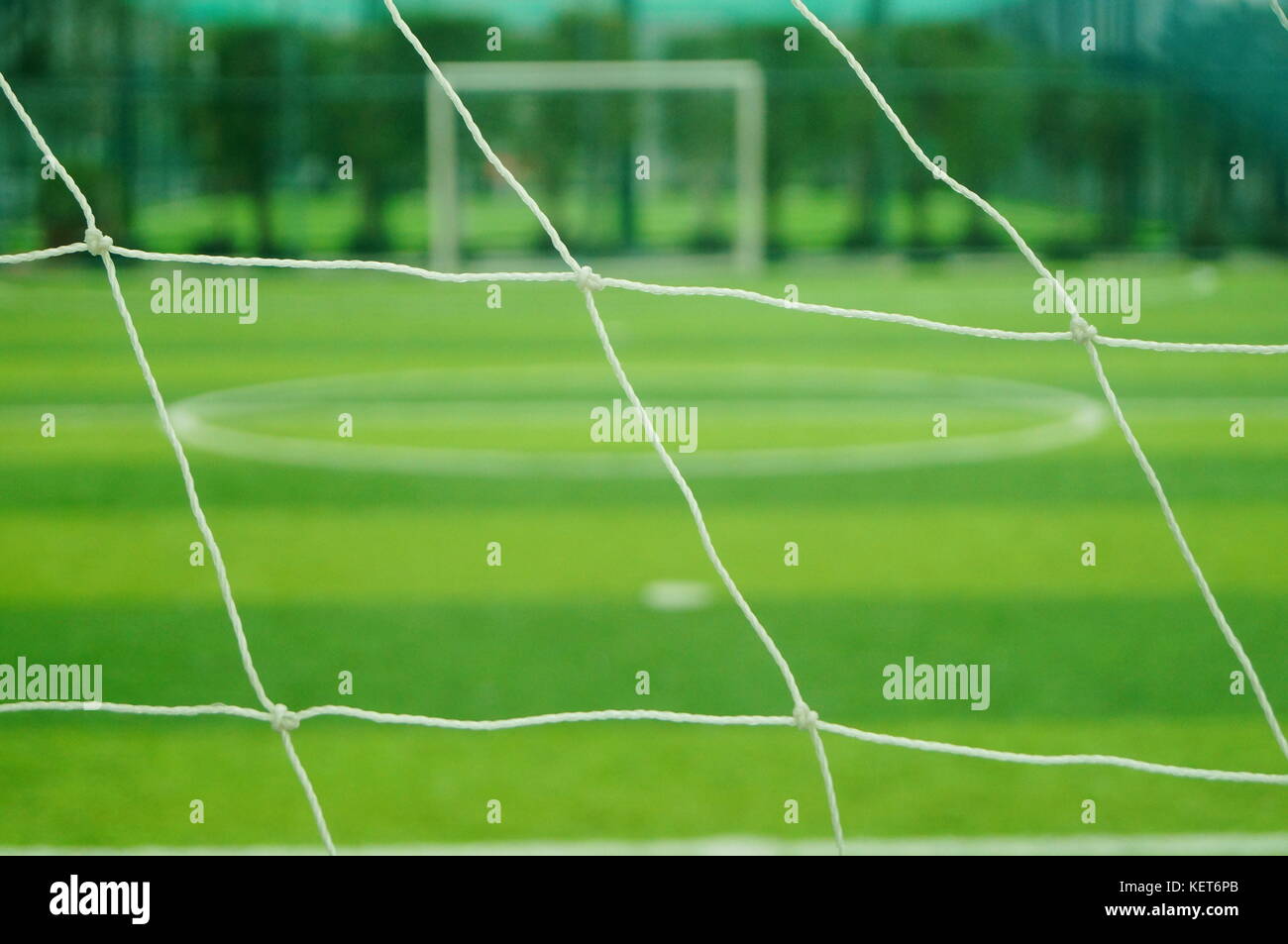 Features of the football stadium and the football net Stock Photo - Alamy