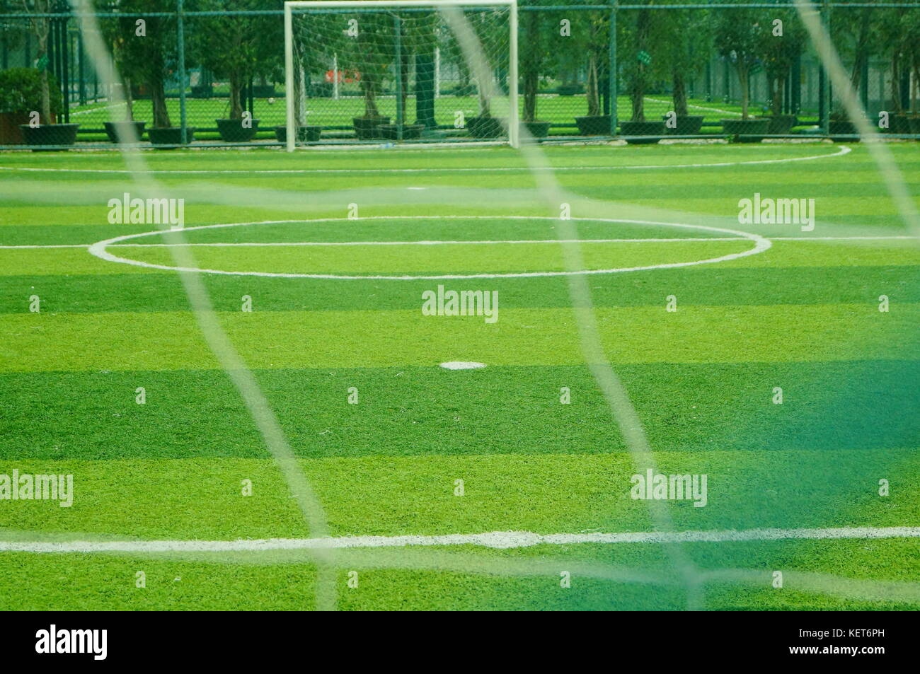 Features of the football stadium and the football net Stock Photo - Alamy