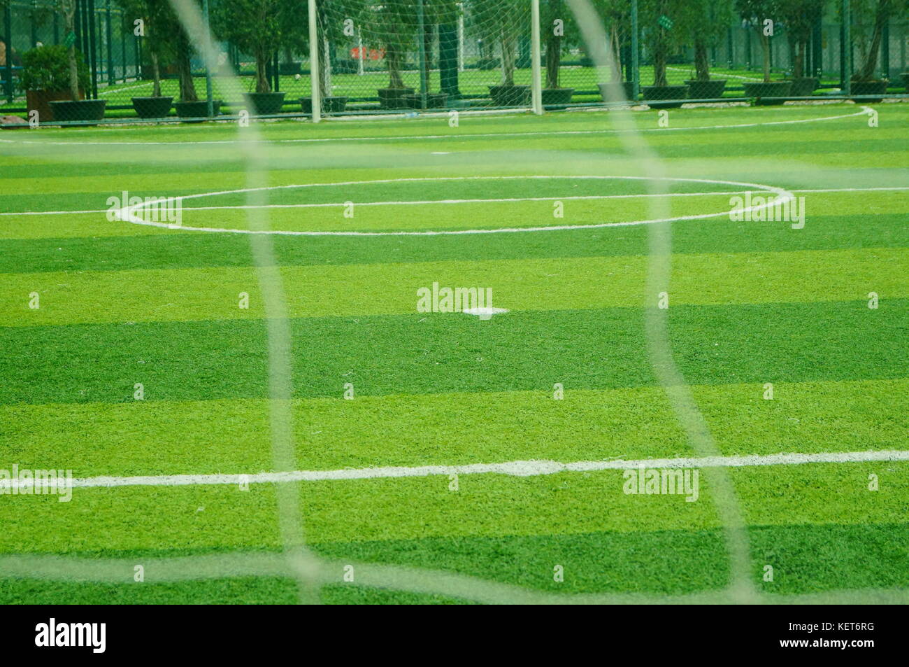 Features of the football stadium and the football net Stock Photo - Alamy