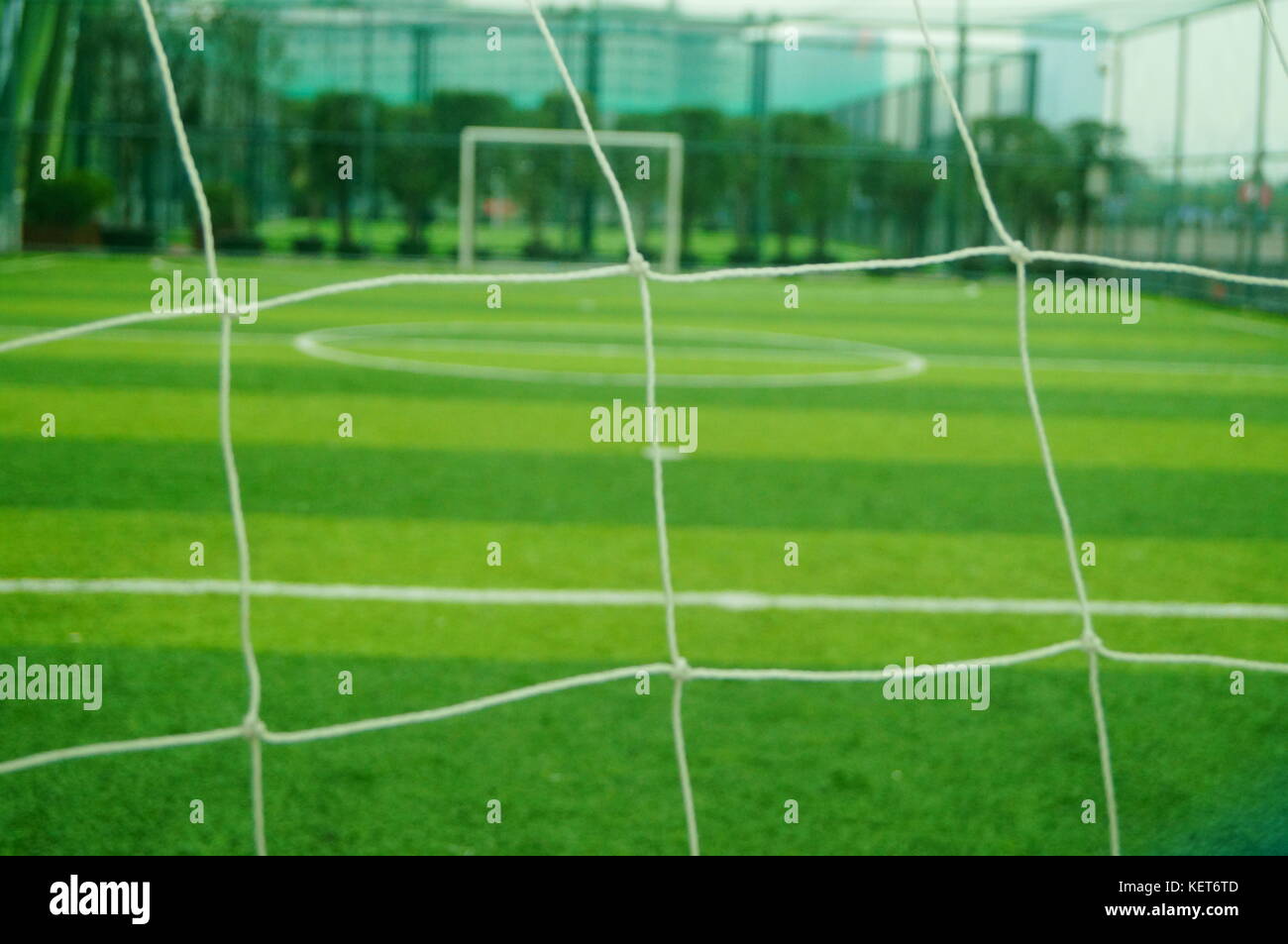 Features of the football stadium and the football net Stock Photo - Alamy