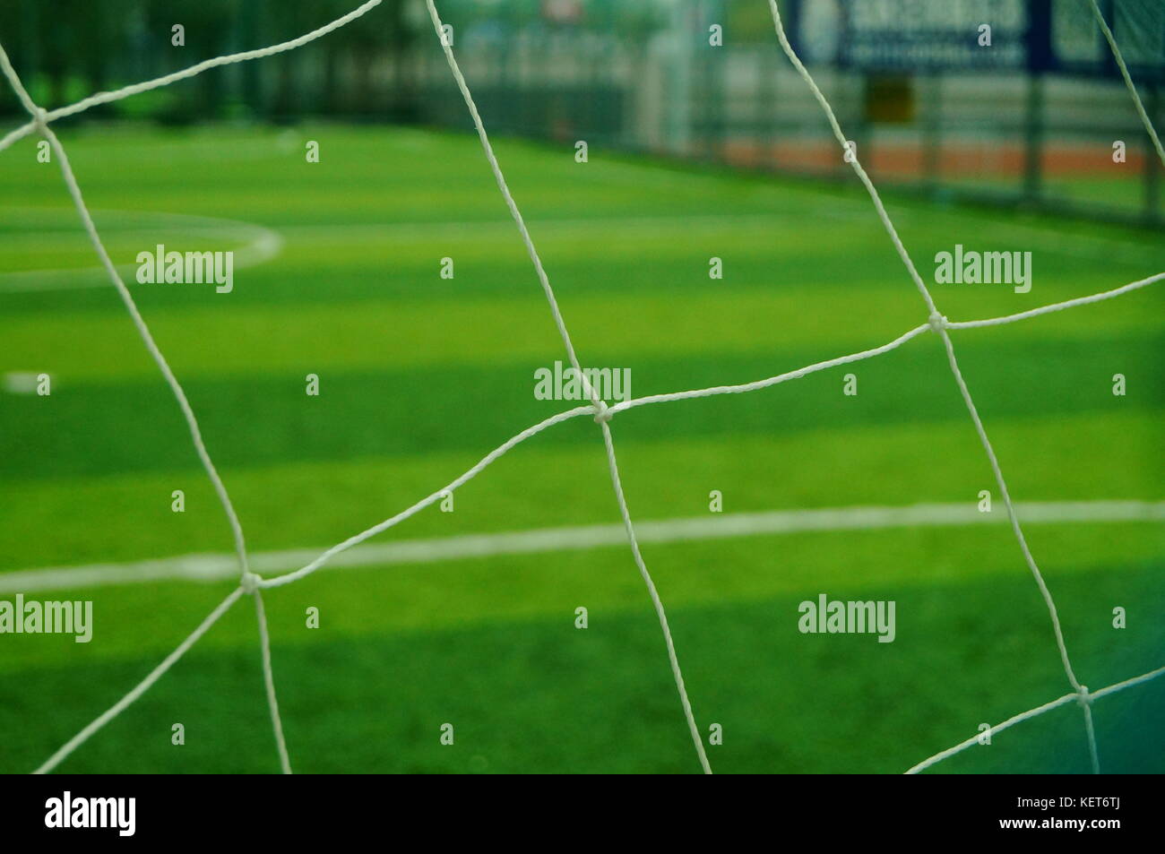 Features of the football stadium and the football net Stock Photo - Alamy
