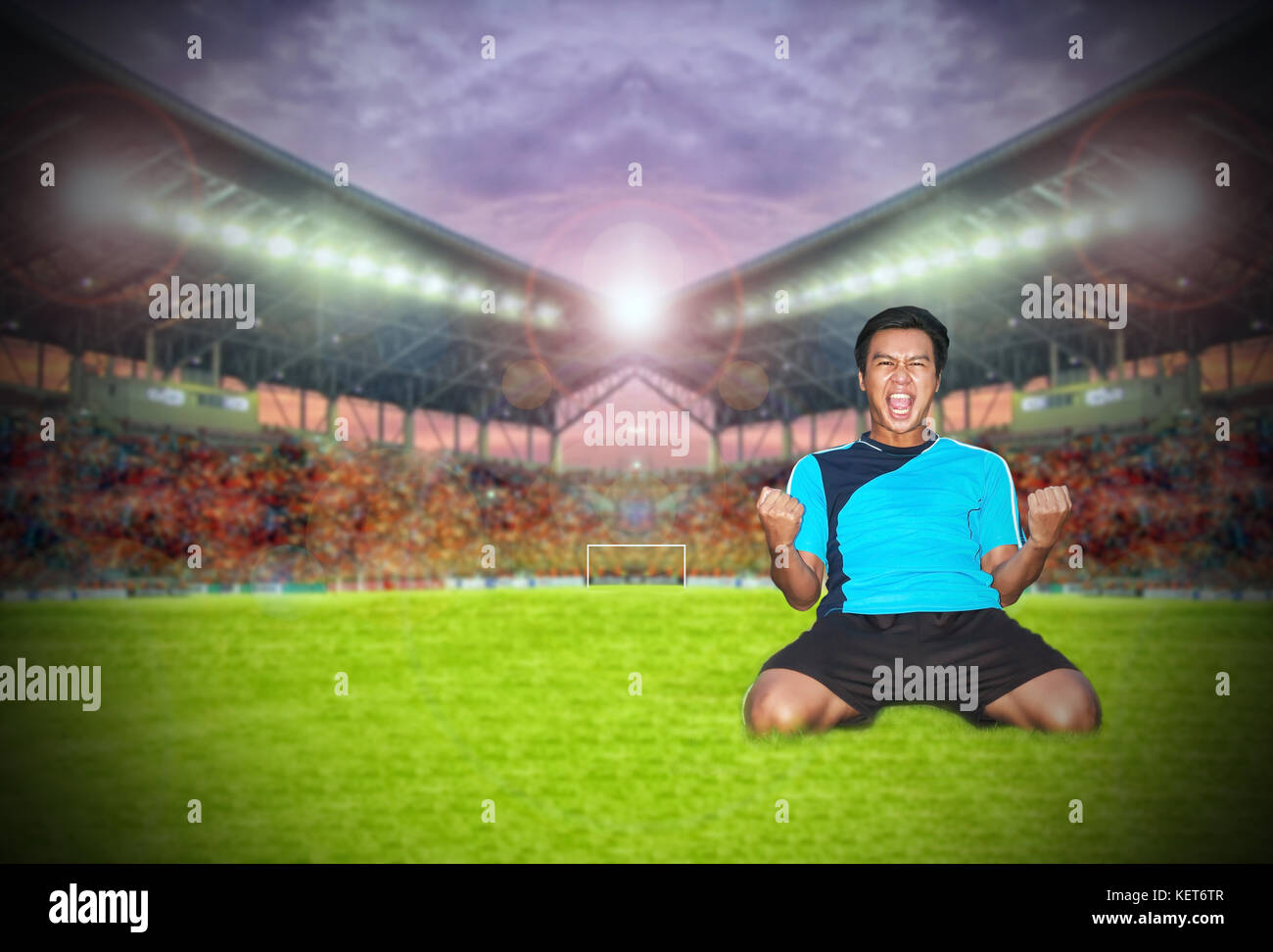 Soccer celebration kneeling hi-res stock photography and images - Alamy