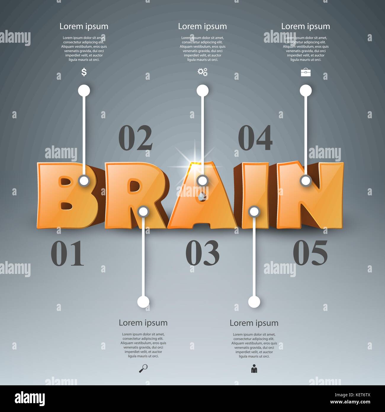 Brain infographic and business icon Stock Vector Image & Art - Alamy