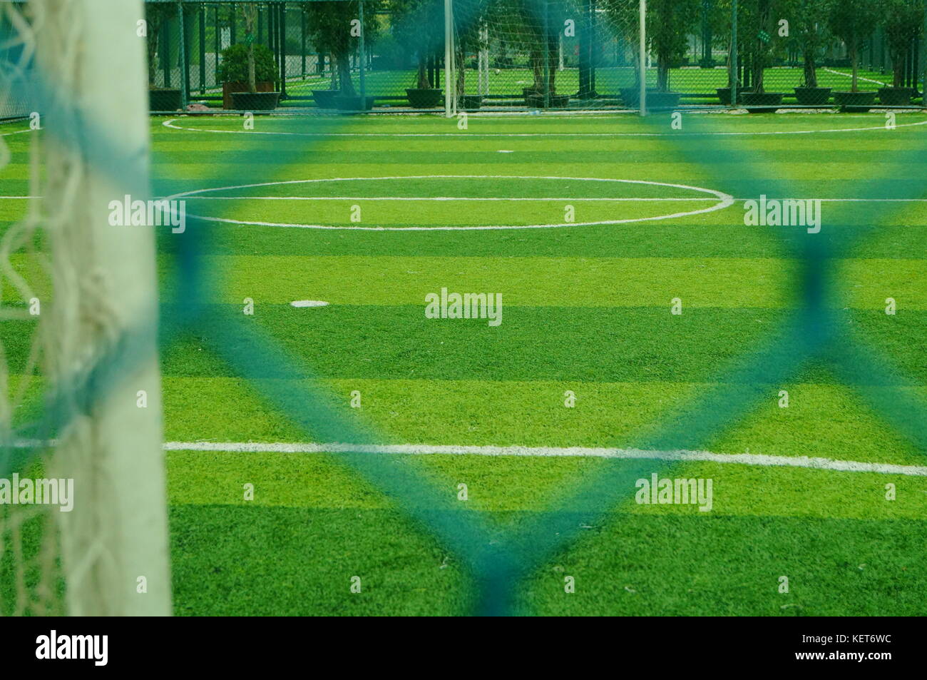 Features of the football stadium and the football net Stock Photo - Alamy
